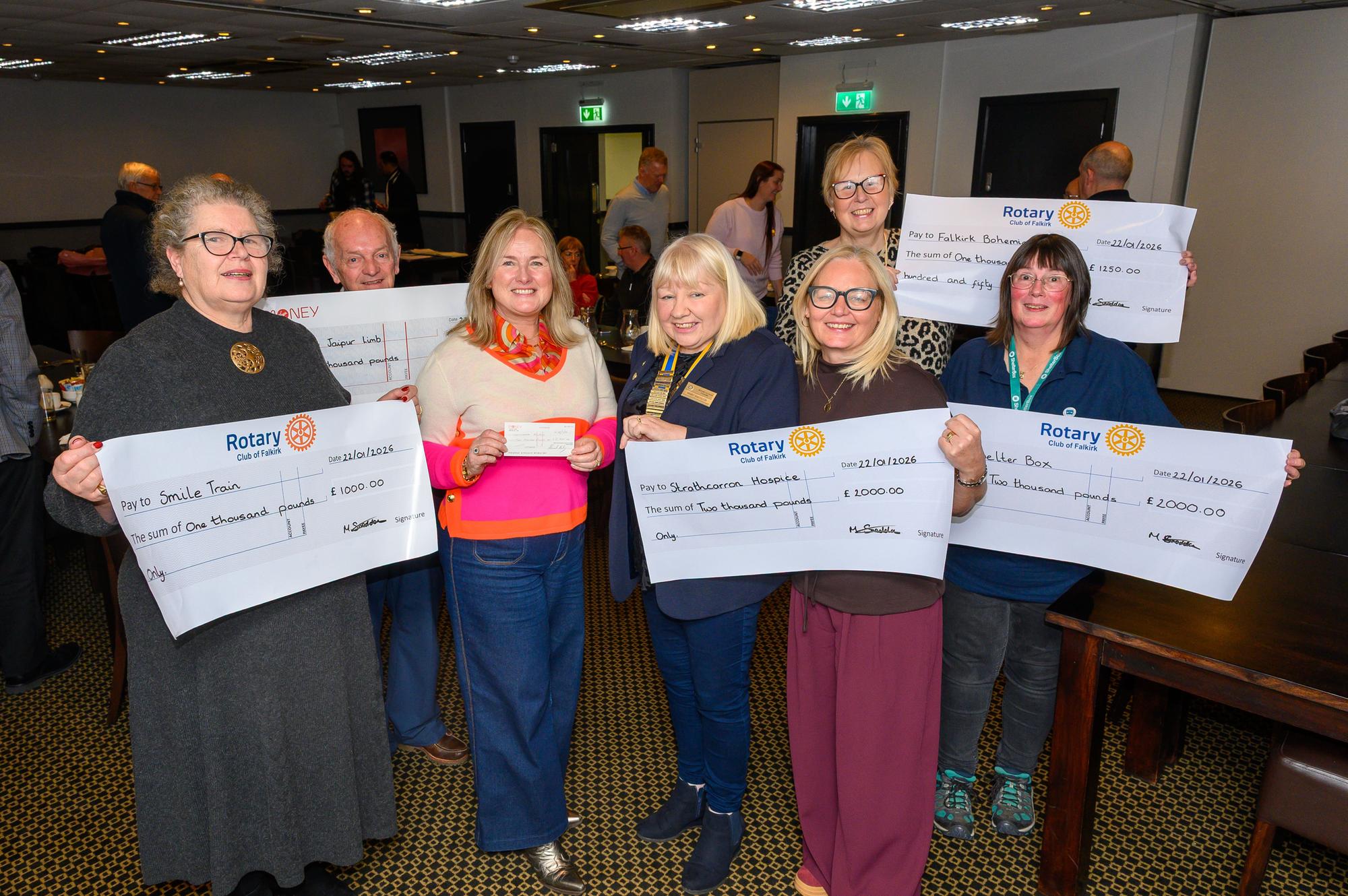 Here's how Falkirk Rotarians raised over £7400 to donate to charities