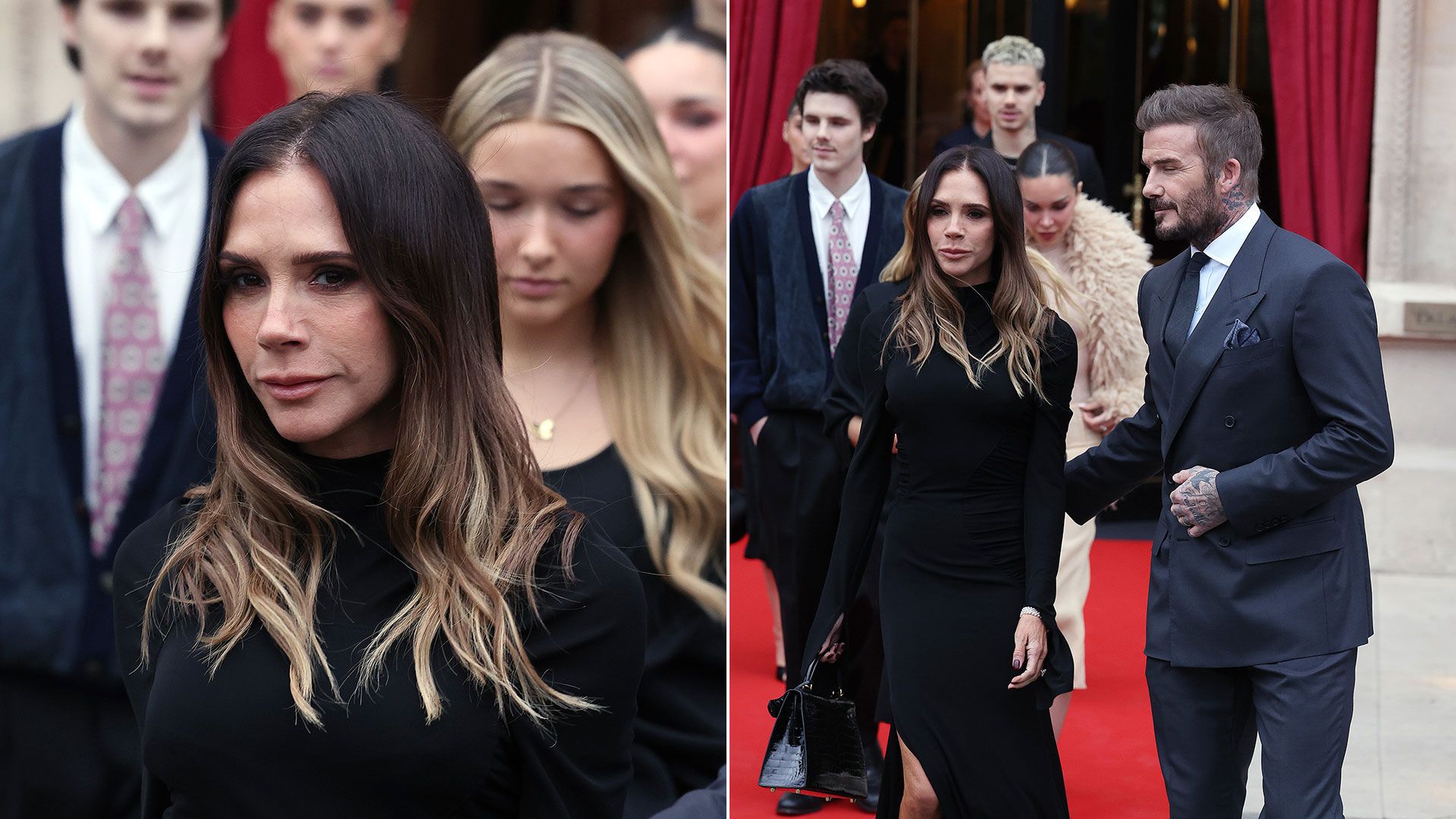 Defiant Victoria Beckham supported by family as she receives top honour ...