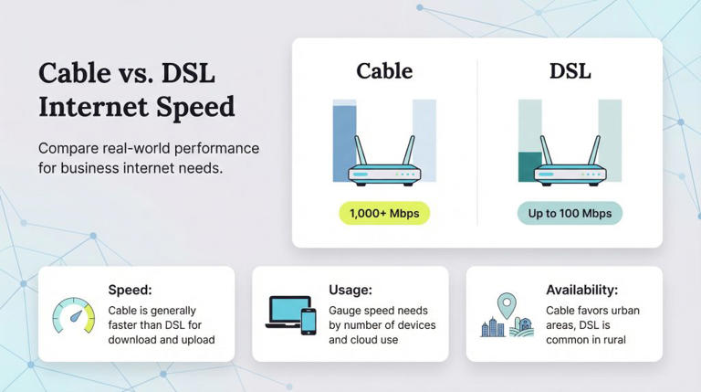 Business DSL vs. cable internet
