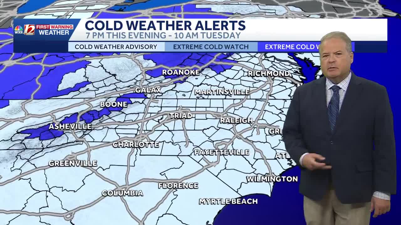 Cold weather advisory Monday night - Tuesday morning