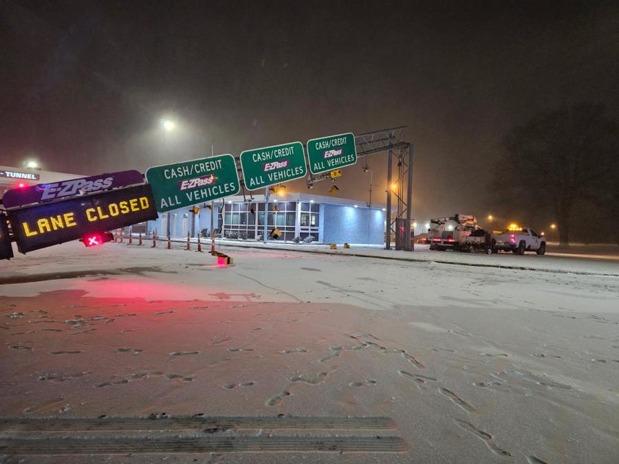 Tractor-trailer driver charged after striking sign at Chesapeake Bay ...