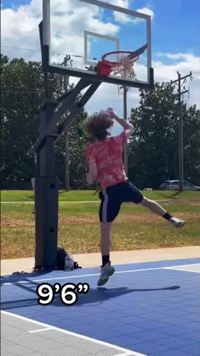 Vertical jump dunk challenge