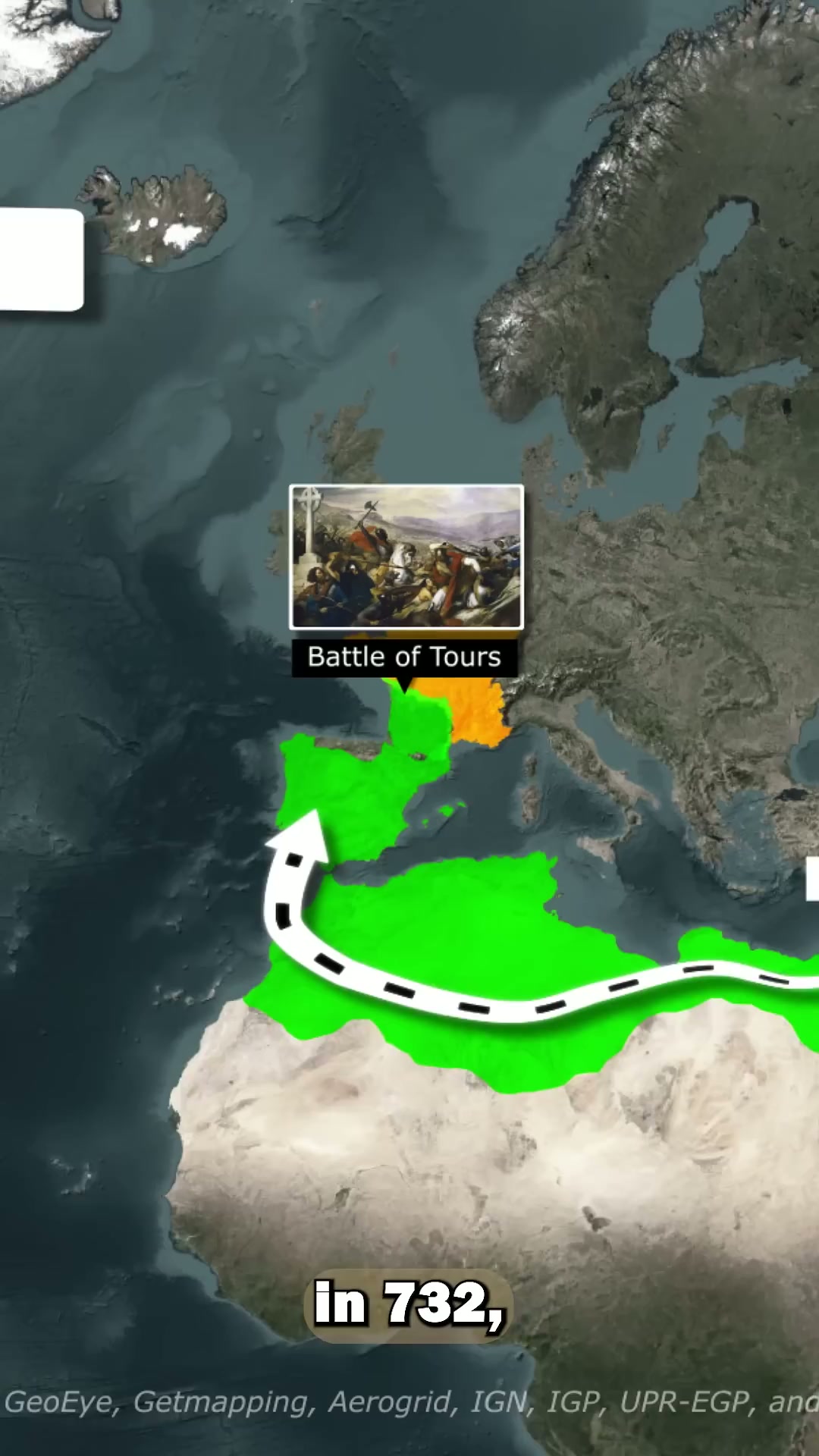 How big was the Umayyad Caliphate? 🌍 #history