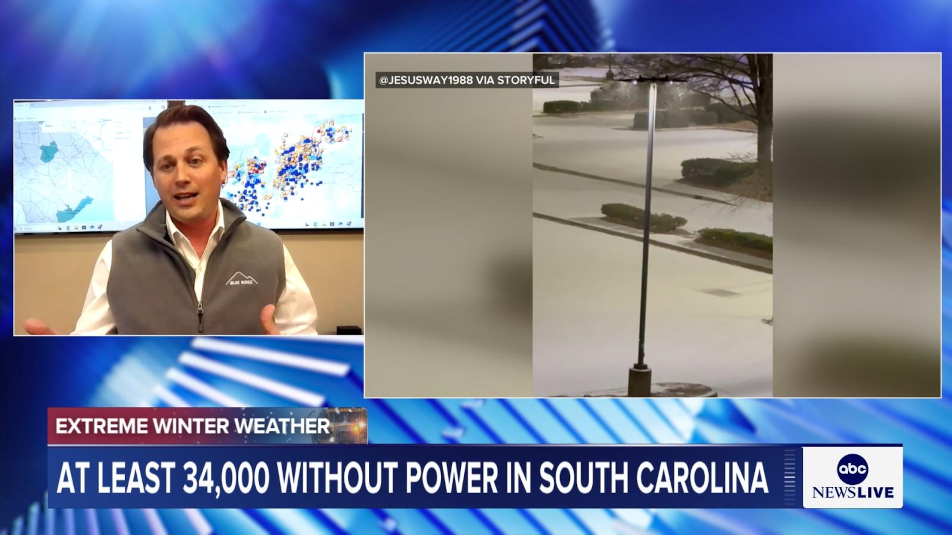34,000 left without power in South Carolina