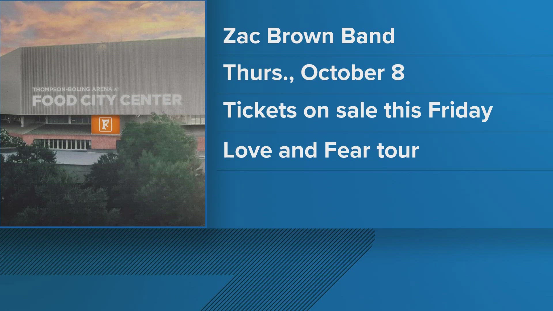Zac Brown Band set to play Food City this October