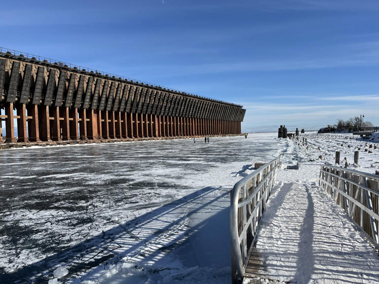 Crowds in Marquette gather to have fun on Lake Superior ice by Ore Dock