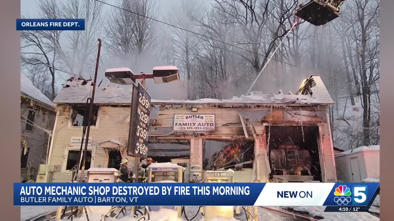 Auto mechanic shop destroyed by fire in Orleans County, no injuries