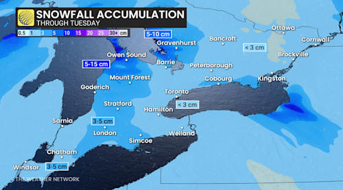 More snow to slide across southern Ontario as frigid air sticks around