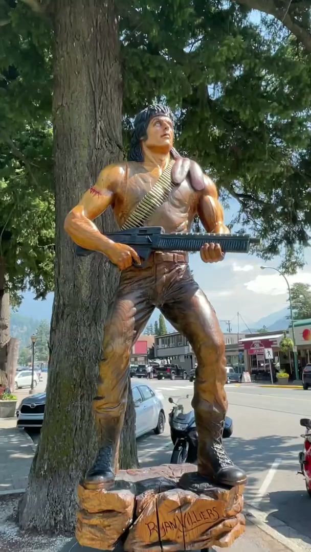 Rambo statue visit in Hope #shorts