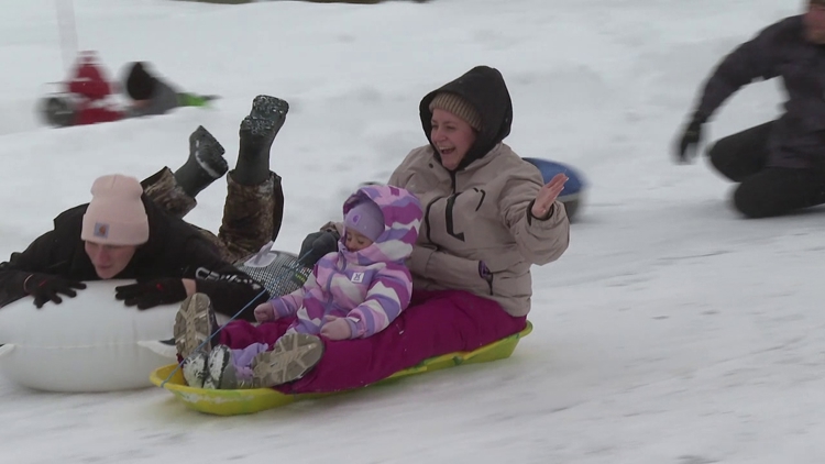 Wayne County residents turn snowy cleanup into winter fun