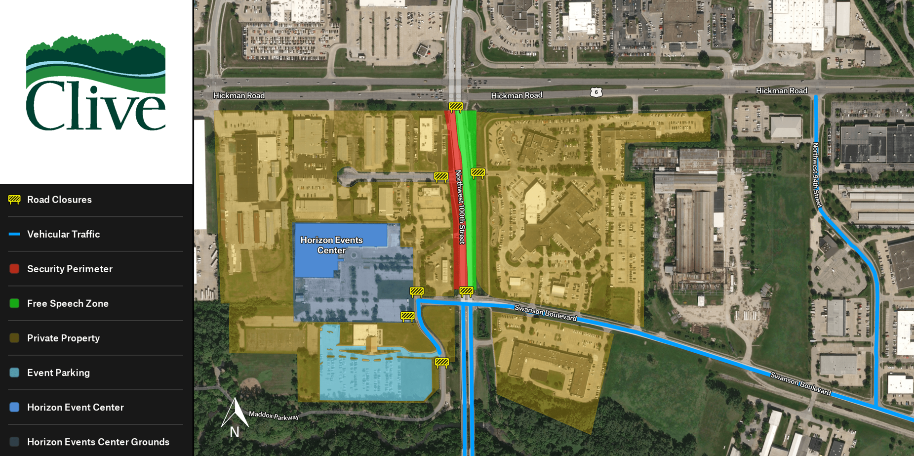 Clive to close portion of NW 100th Street Tuesday for Trump visit