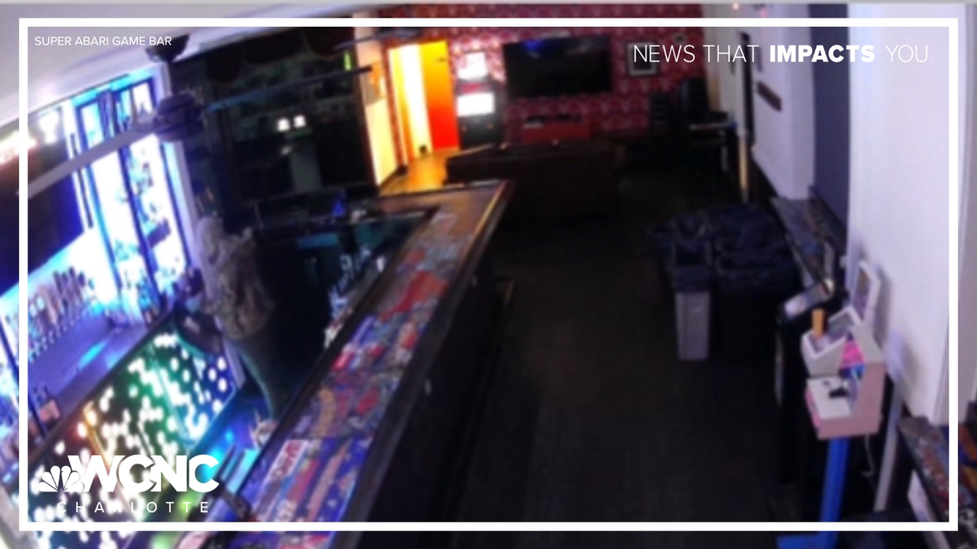 CMPD searching for suspect after break-in at Charlotte arcade bar