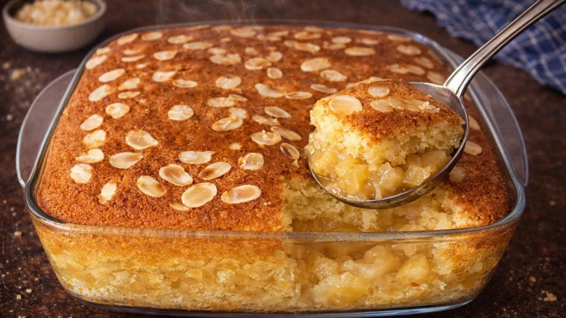 Classic apple & sponge cake dessert - Eve's pudding