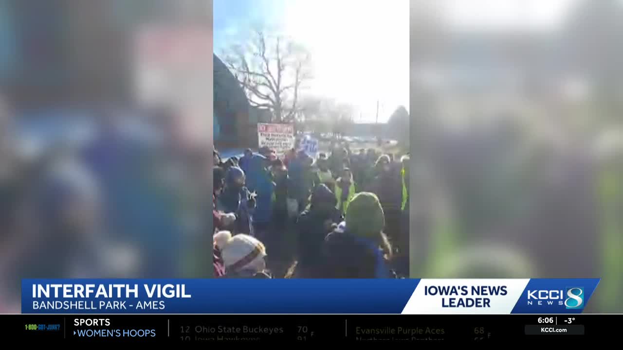 Ames community gathers for interfaith vigil honoring Renee Good and ...