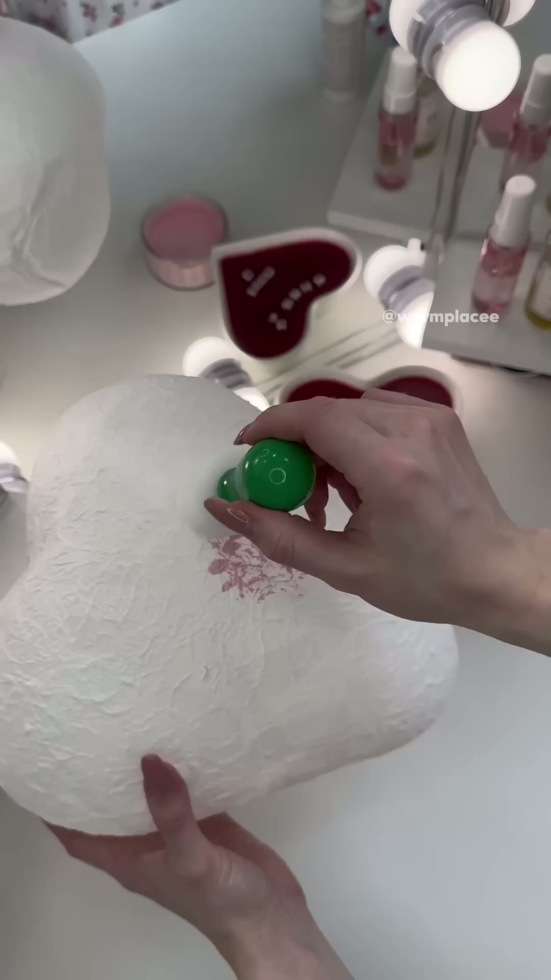 DIY heart lamp from napkins 💖 romantic home decor idea