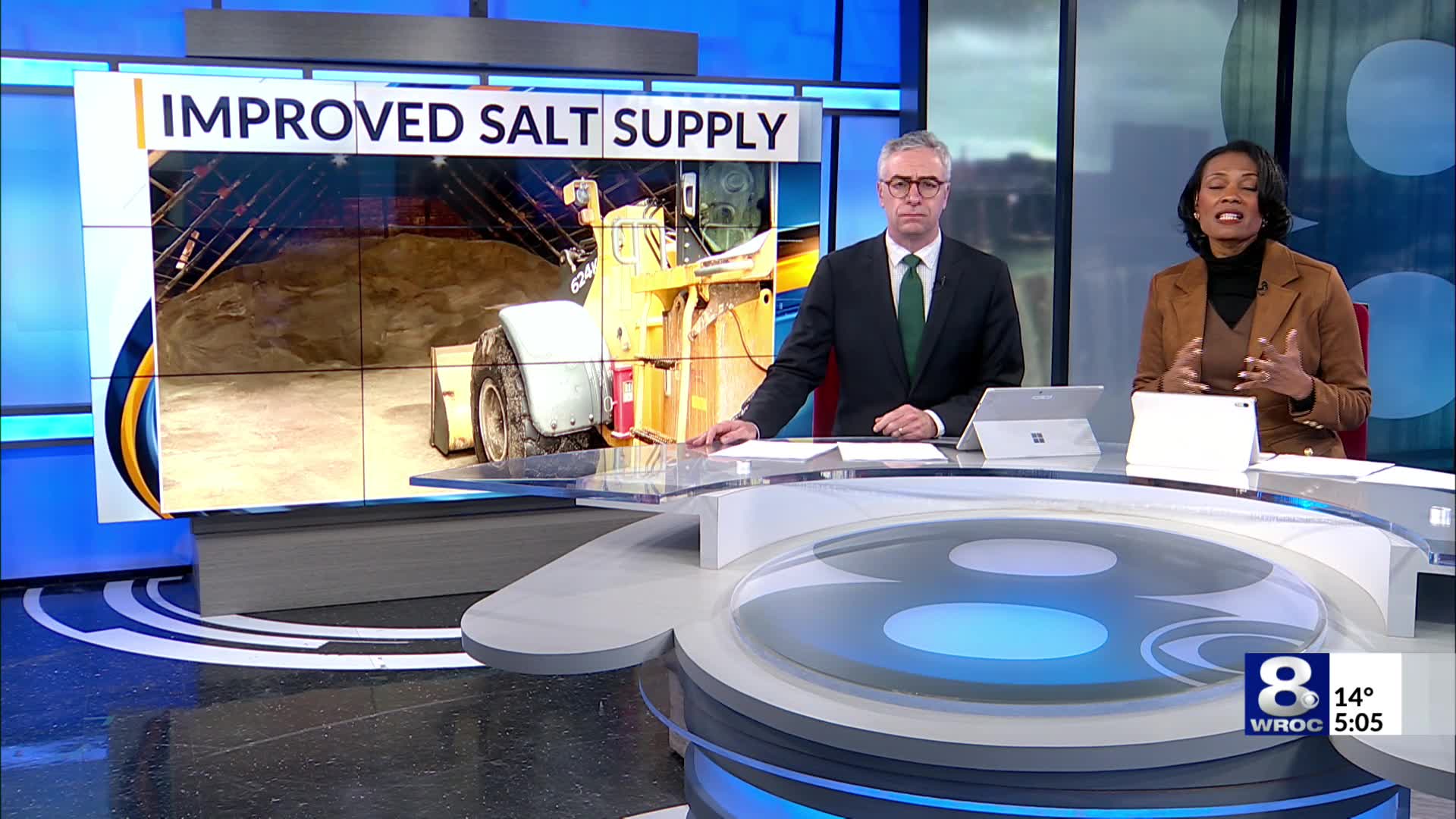 Regional salt supply 'keeping up' with winter storm demands