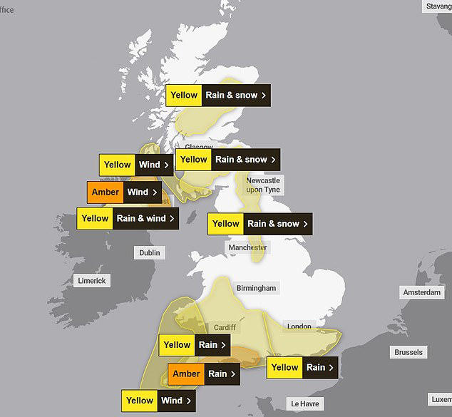 UK weather map reveals where Storm Chandra will hit today: Britain ...