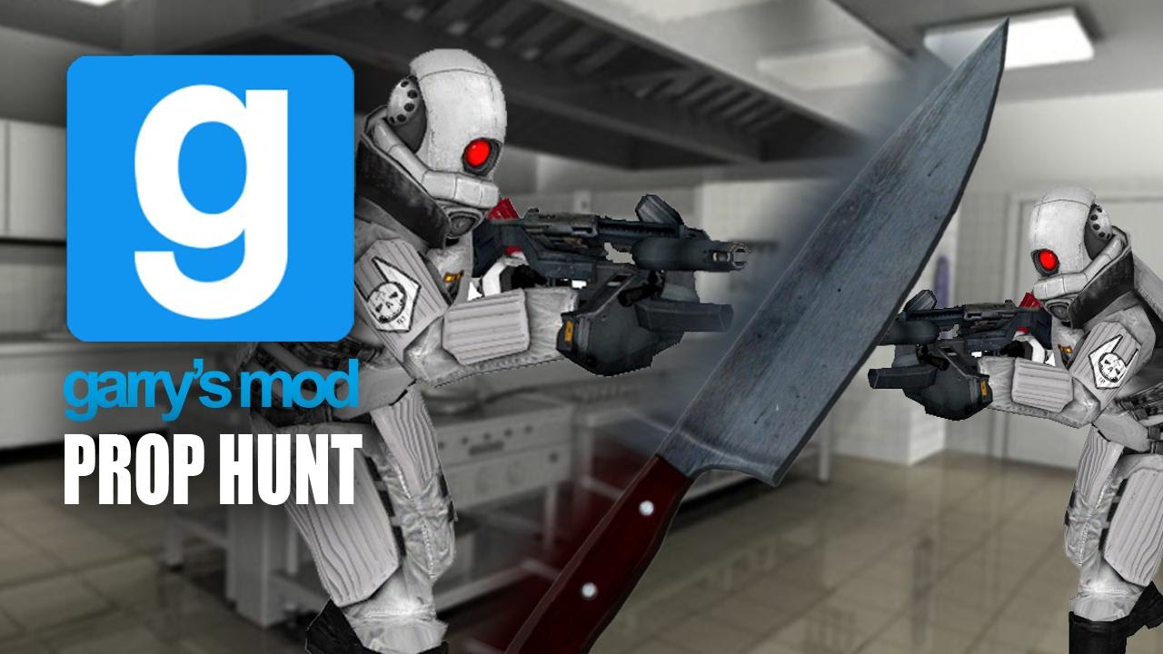 Gmod prop hunt - ninja knife! (Garry's Mod)
