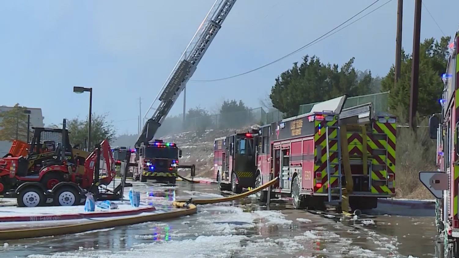 Ice stops firetrucks in tracks while fighting blaze, EMS notes ...