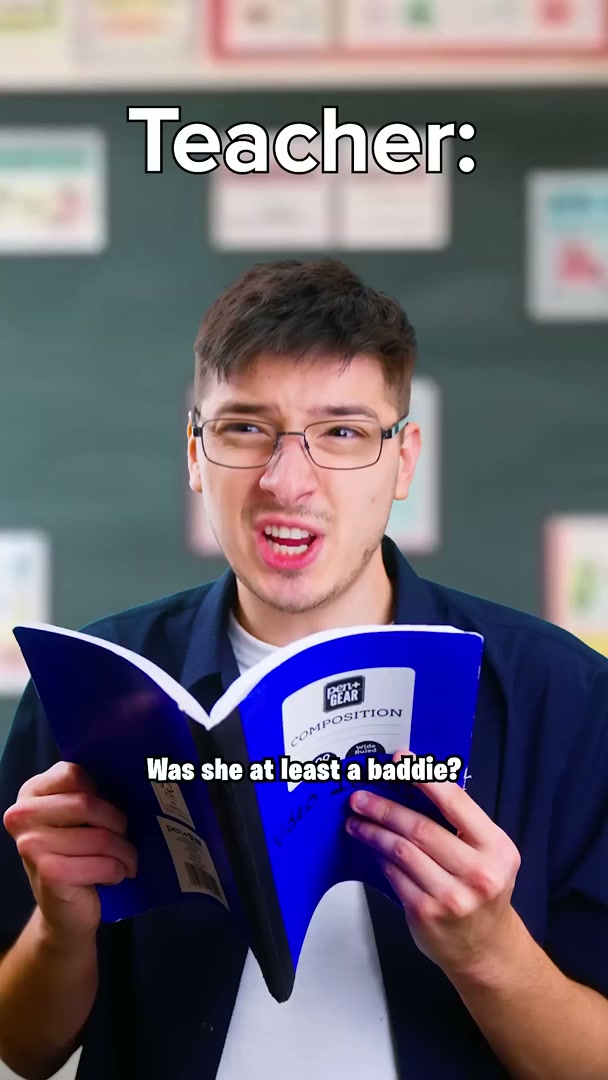 A humorous skit featuring creative excuses to avoid homework and a ...