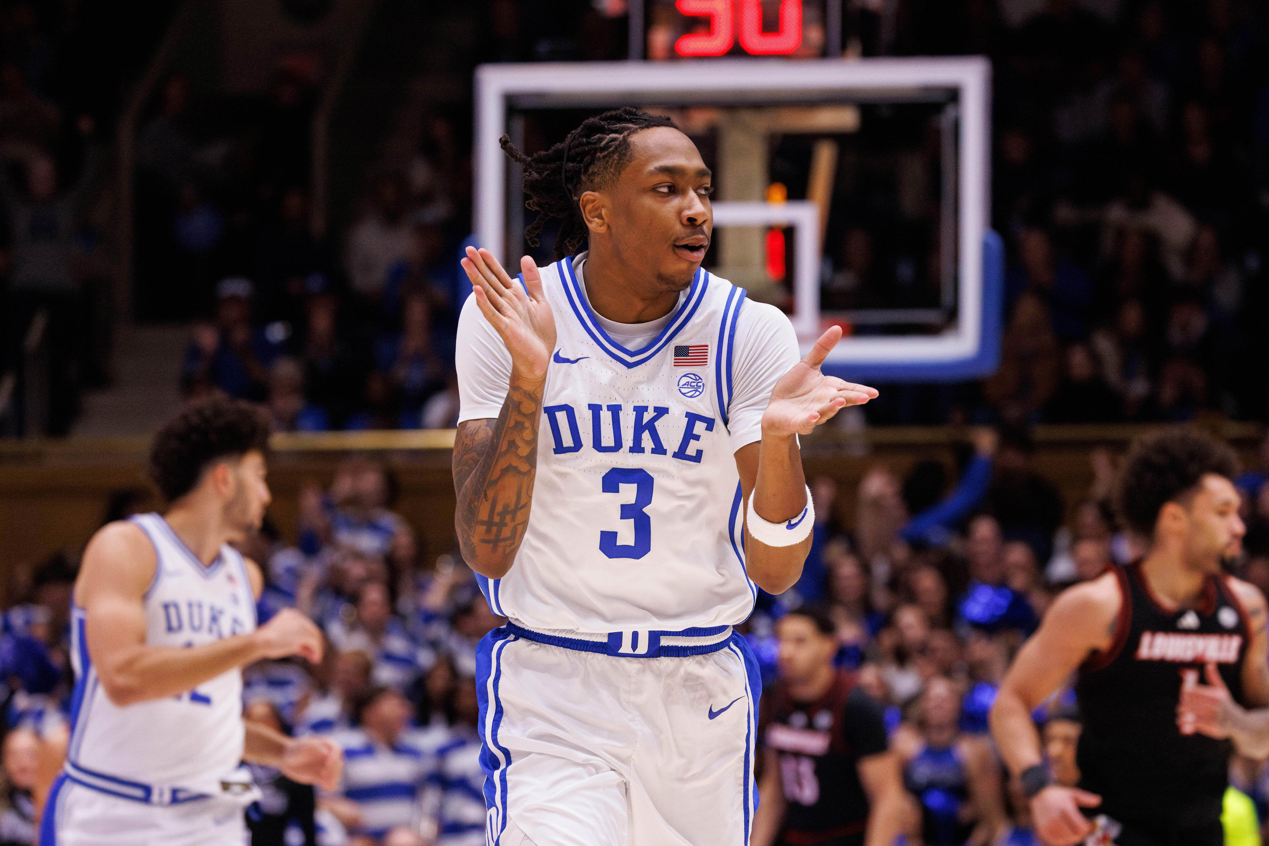 No. 4 Duke blows game open early in 2nd half, beats No. 20 Louisville ...