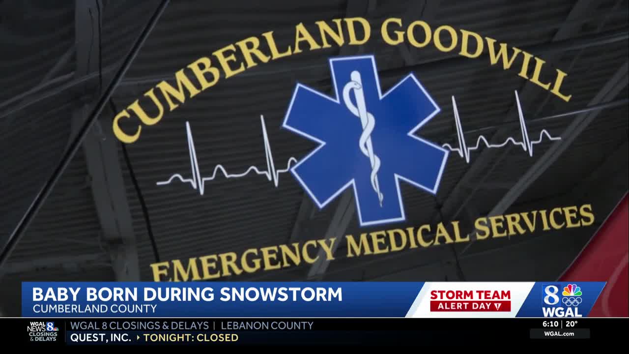 Baby delivered during snowstorm in Cumberland County