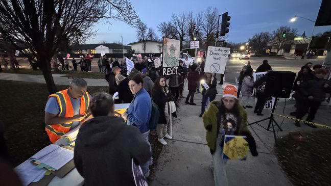 Hundreds attend protest in Redding following fatal ICE shooting in ...