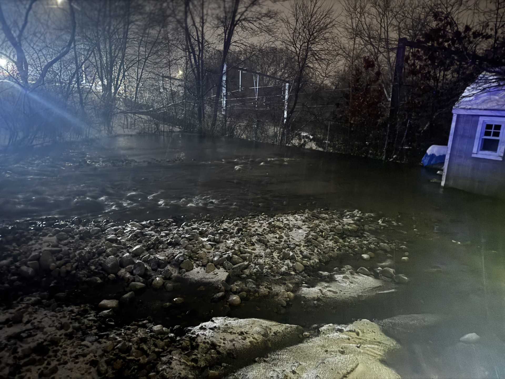 Crews working to repair massive water main break in Mass. city