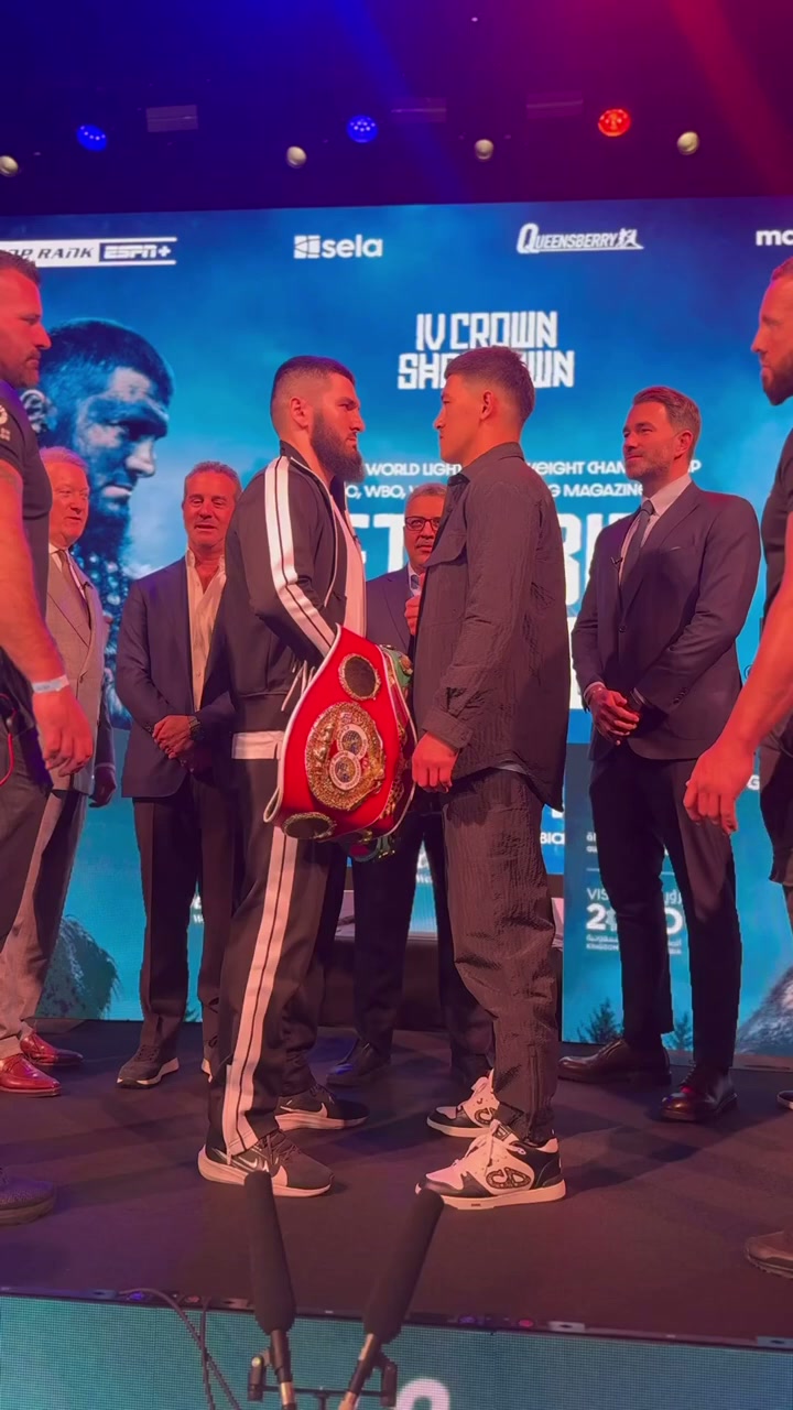 Artur Beterbiev vs. Dmitry Bivol first face off 👀🔥😤