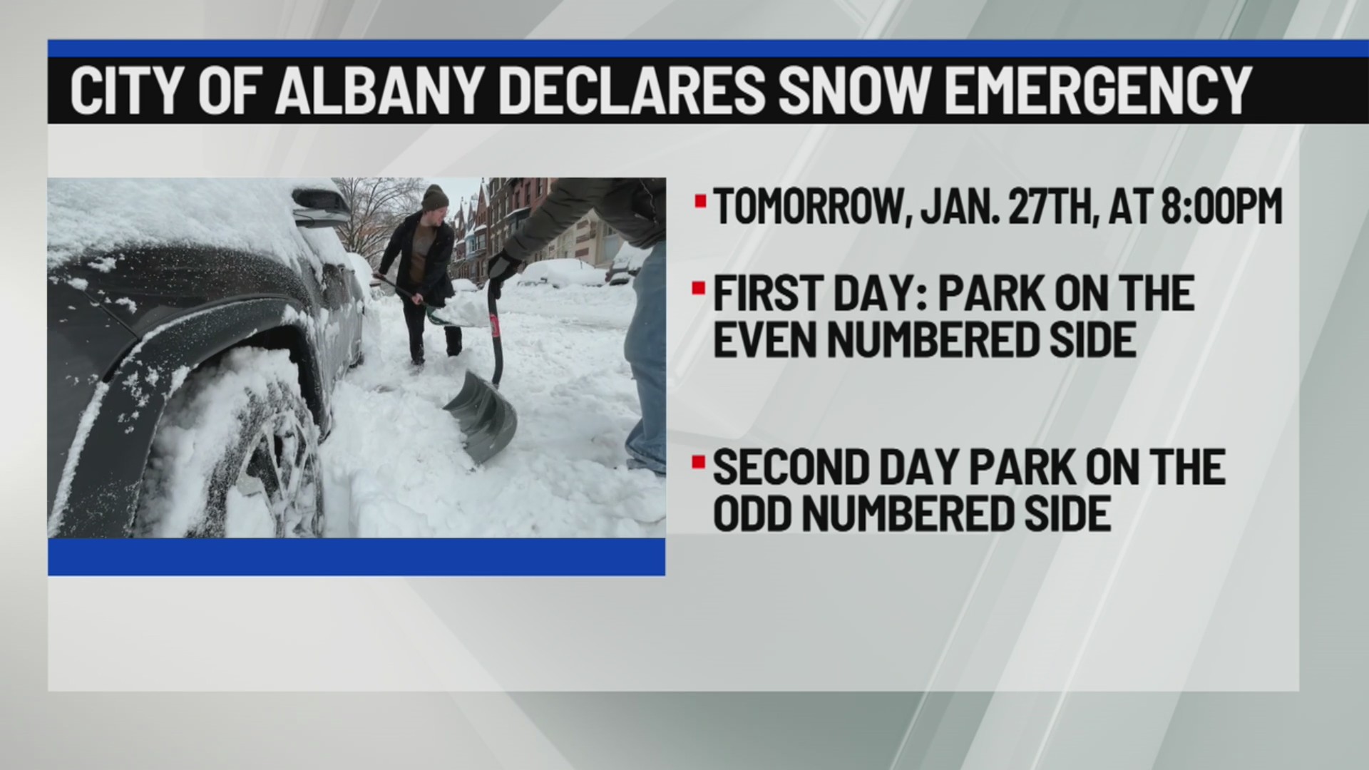 City of Albany declares snow emergency