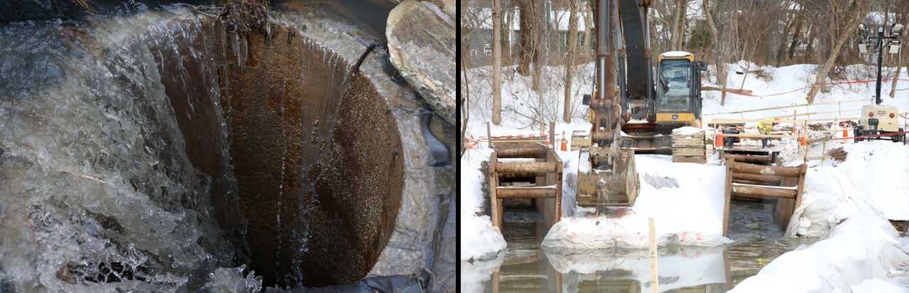 Overflow cut after Potomac sewer collapse, but snow, cold still slowing ...