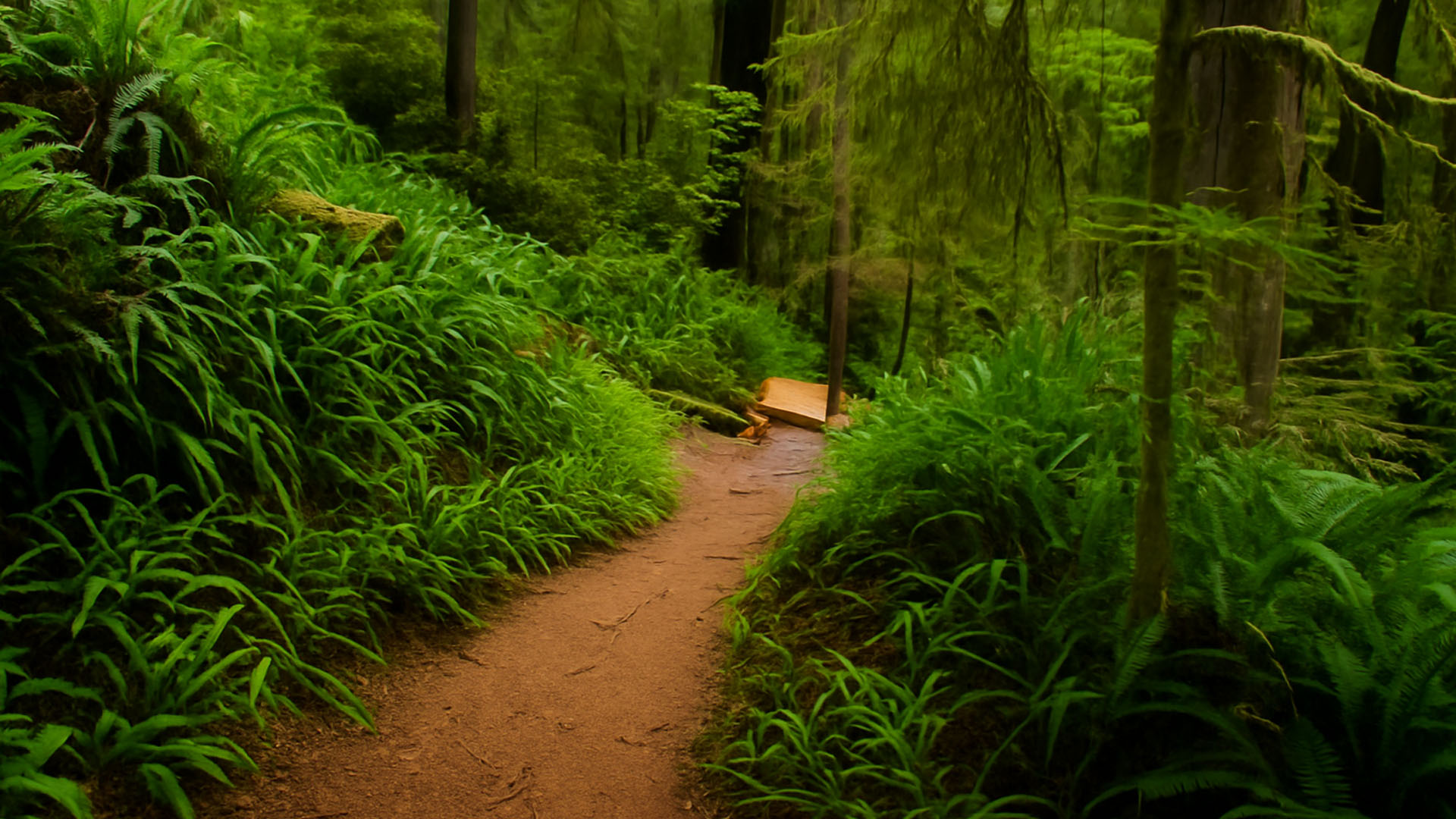 James Irvine Trail scenic redwood walk in California (4K)