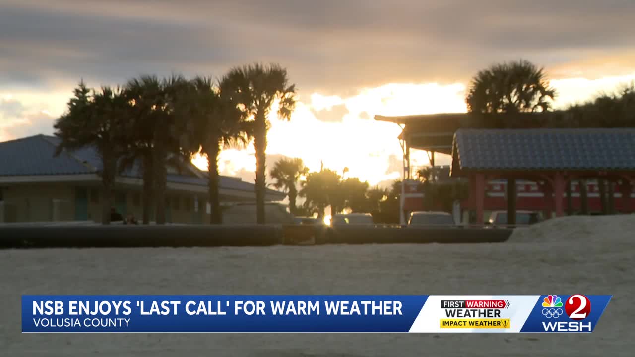 New Smyrna Beachgoers enjoy 'last call' of warmth ahead of cold snap
