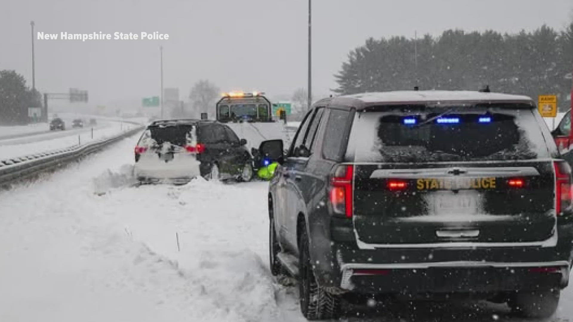 Winter storm leads to dozens of crashes across New Hampshire