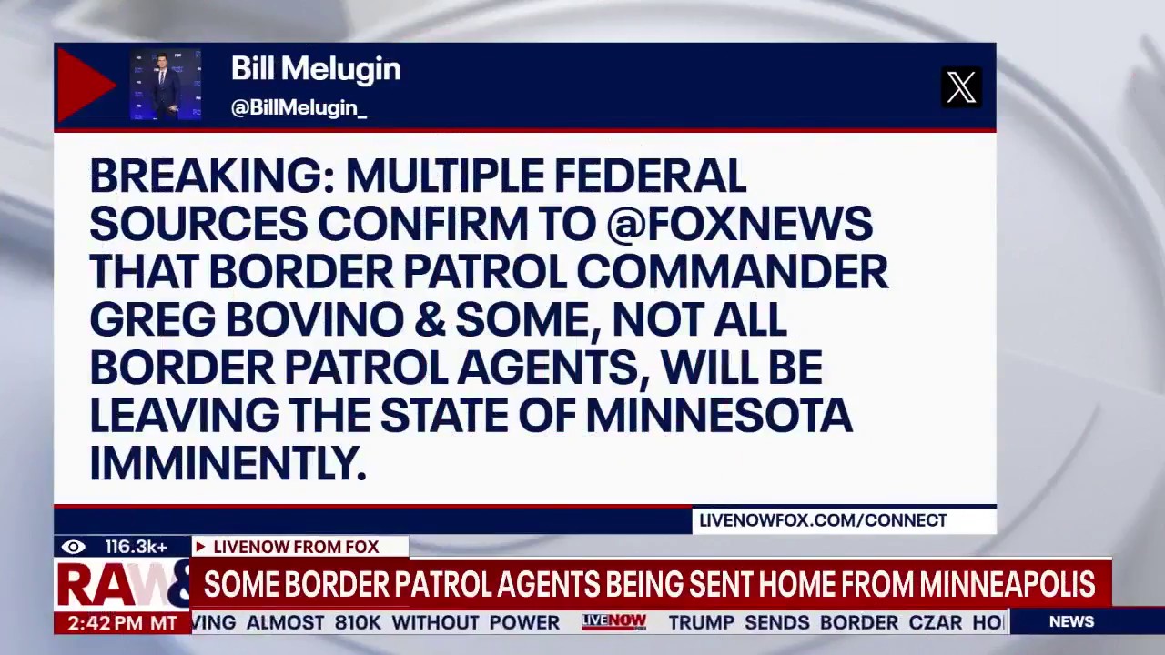 Bovino, federal agents leaving Minnesota imminently