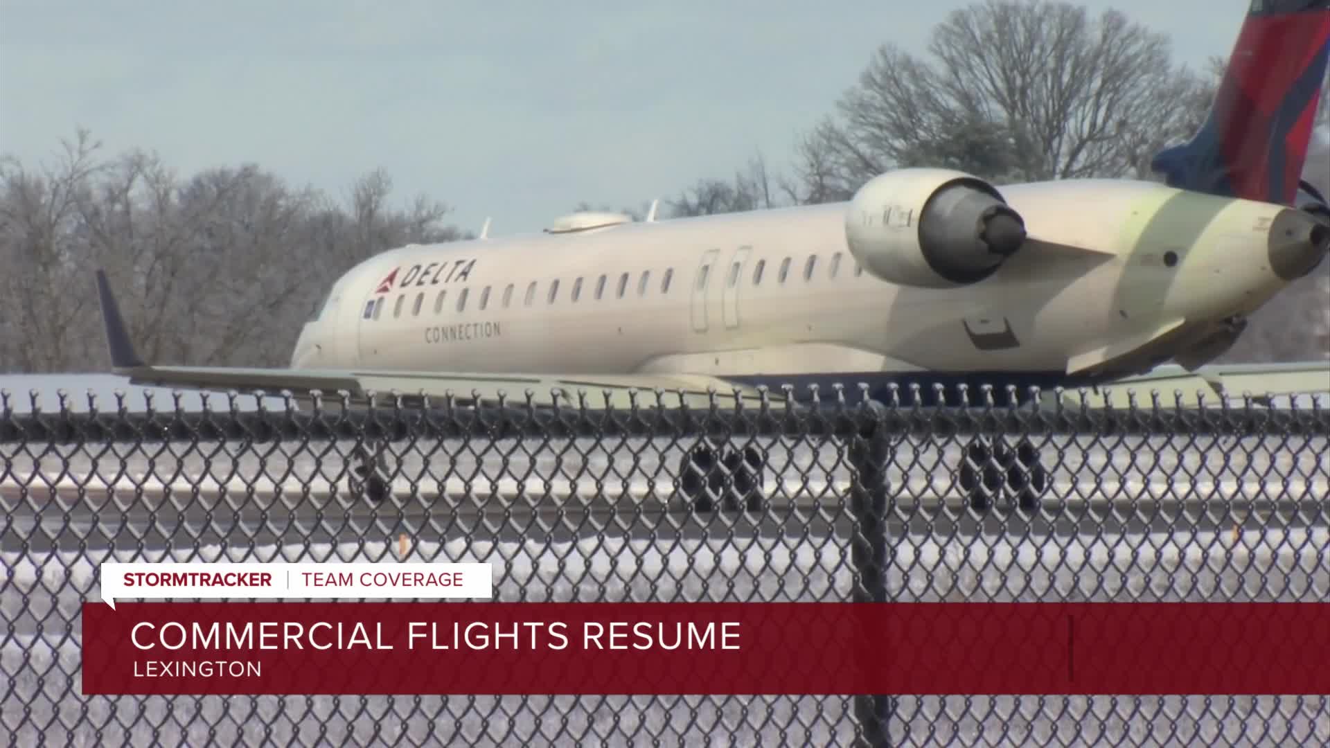 Commercial flights resume