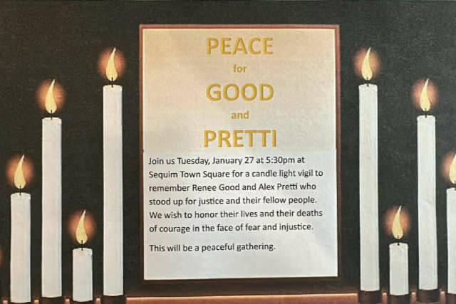 Vigil for Pretti, Good set for Tuesday, Jan. 27 in Sequim