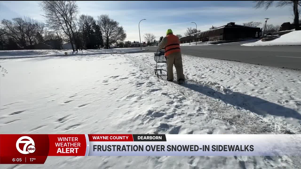 Dearborn works to clear sidewalks and streets after snow emergency