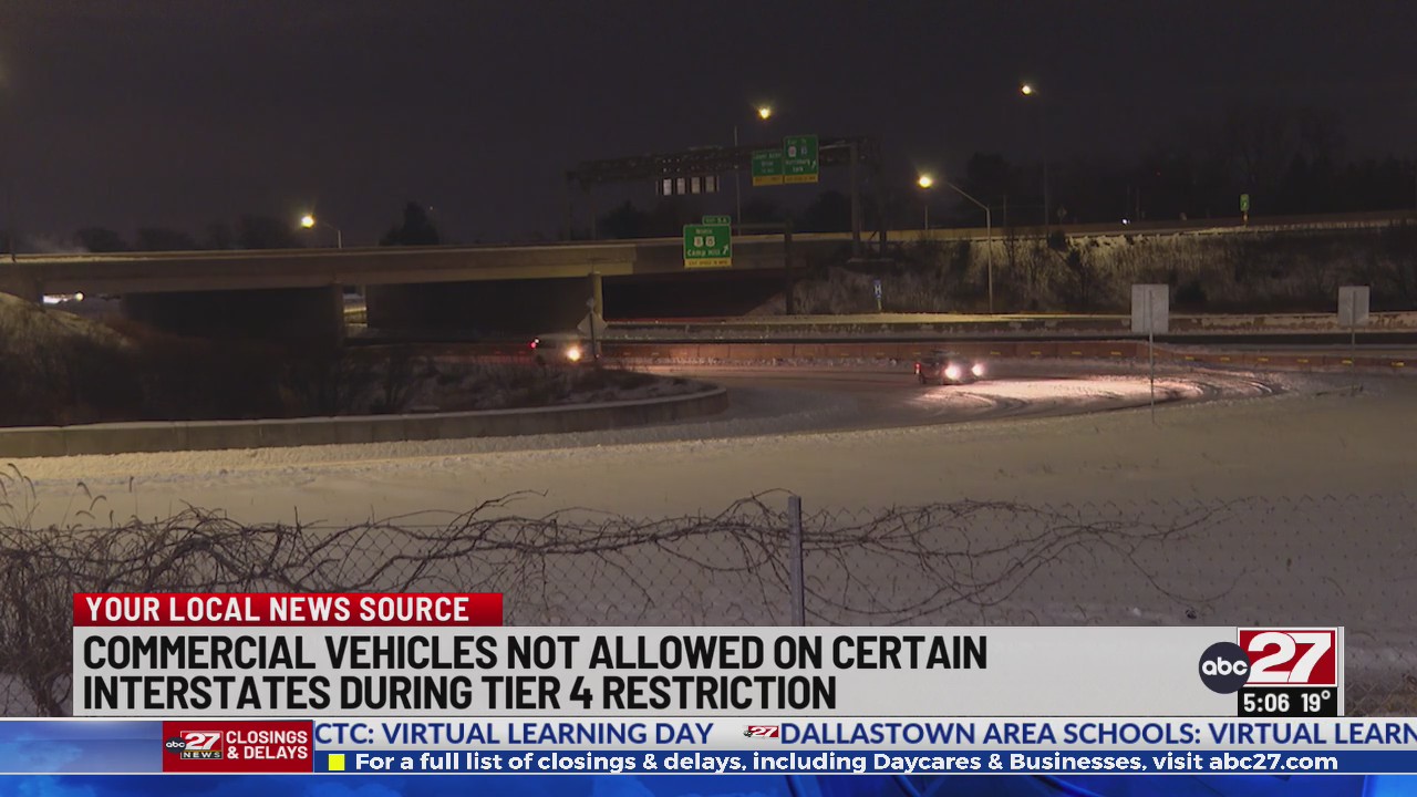 Why Pennsylvania police stop tractor trailers during some winter storms