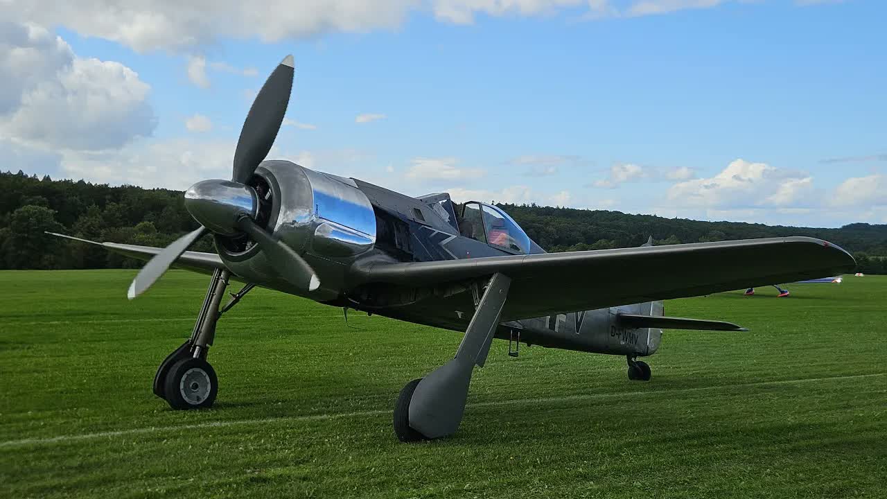 Watch the FW 190 tear past the crowd