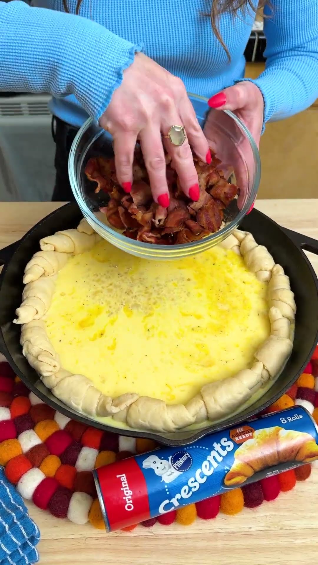 Easy breakfast pie! 😋 #breakfastideas #brunch #eggs #easyrecipe