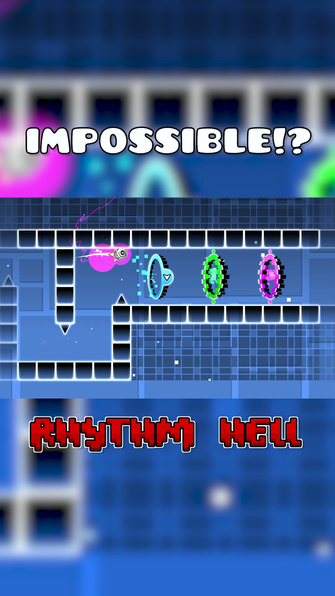 Geometry Dash: Rhythm Hell (GD Impossible levelRhythm Hell) #shorts #viral