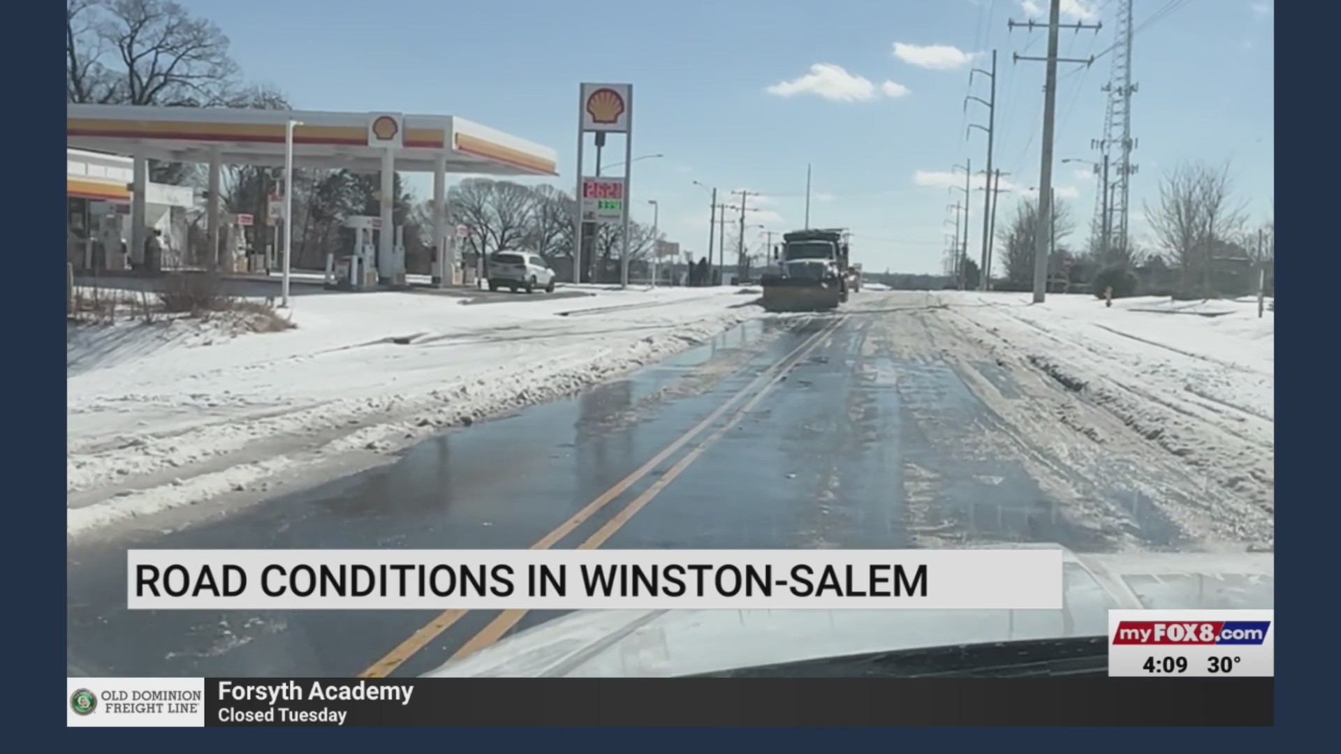 Road conditions improving in Winston-Salem