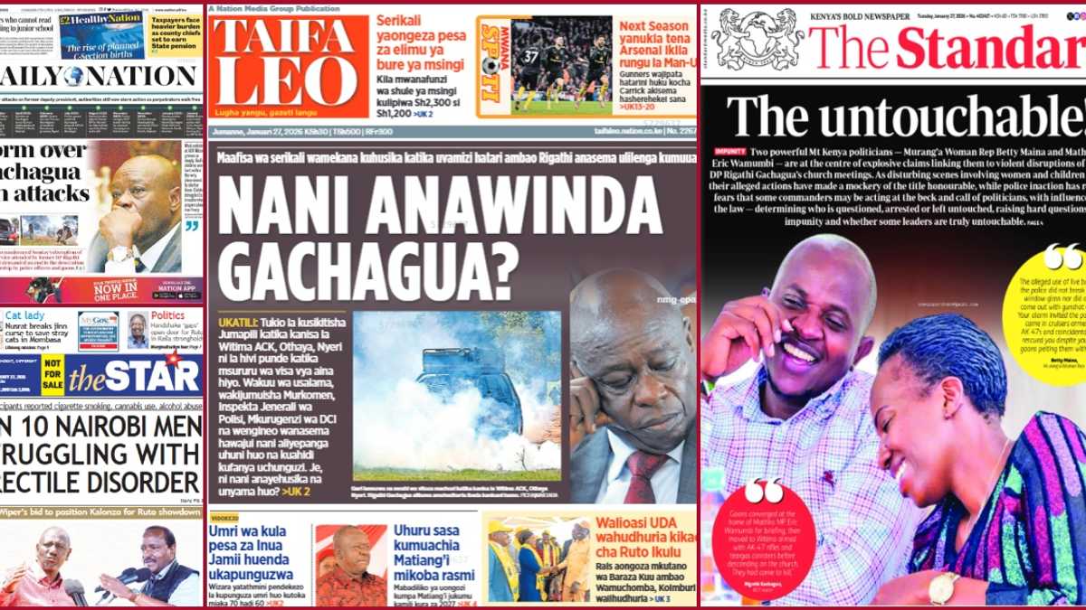 Kenya newspapers review: Questions over police inaction against MPs ...