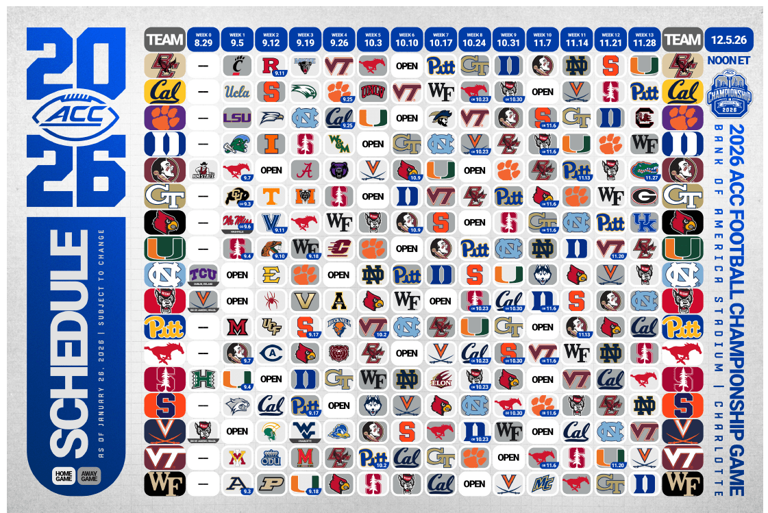 Miami Hurricanes 2026 football schedule announced
