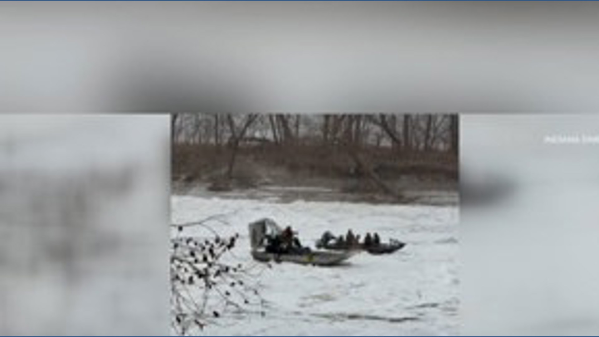 Hunters rescued after boat freezes in icy White River