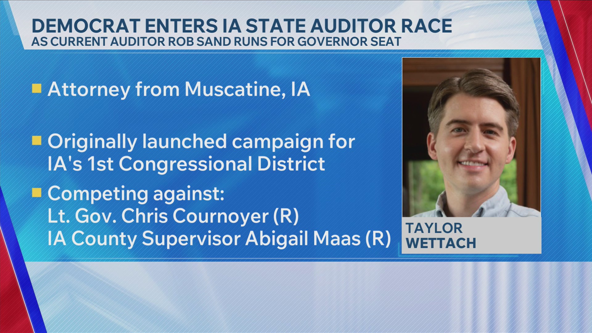 Democrat enters Iowa state auditor race