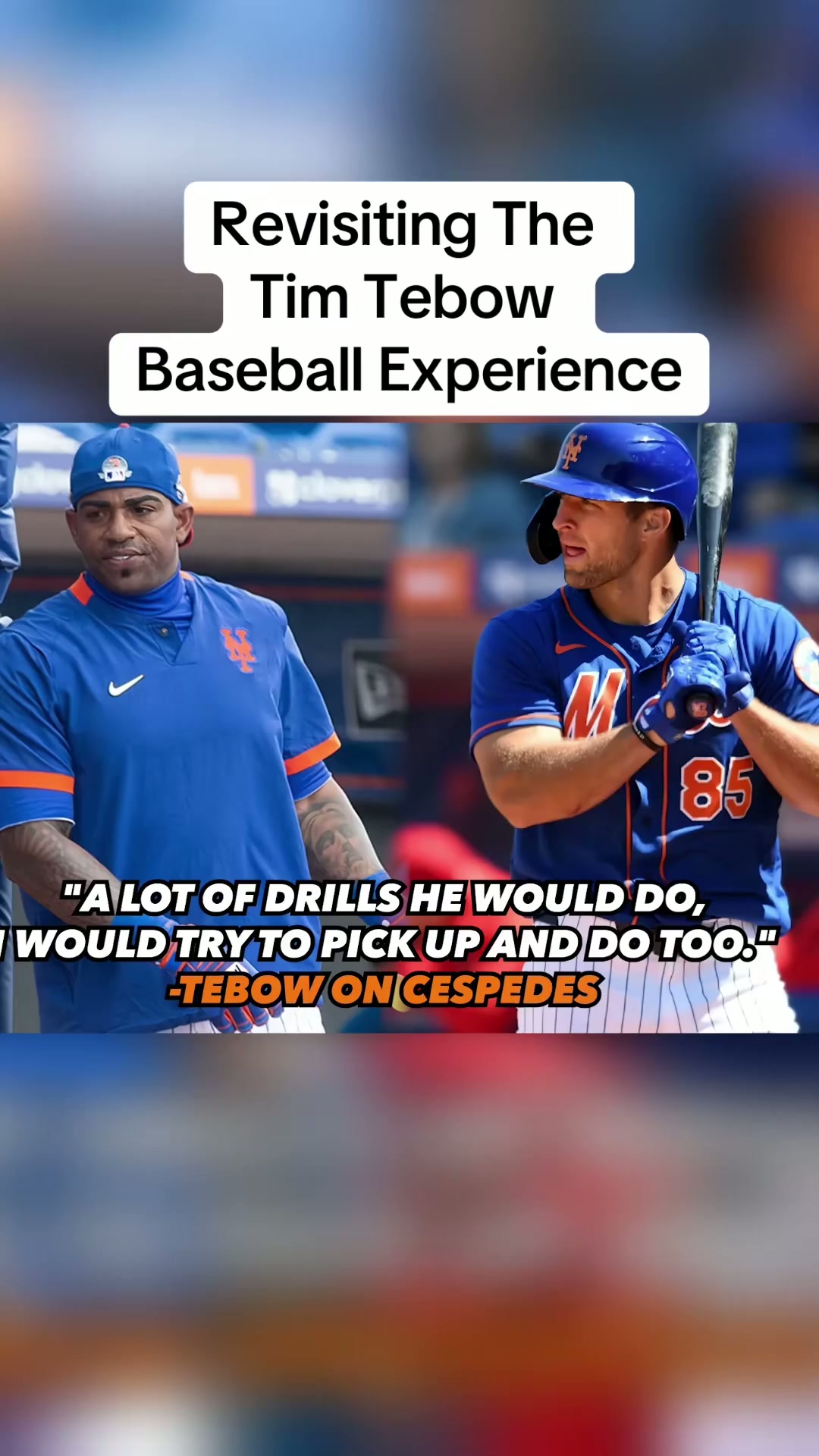 A 14 minute deep dive into Tebow’s baseball career (also, ignore the)