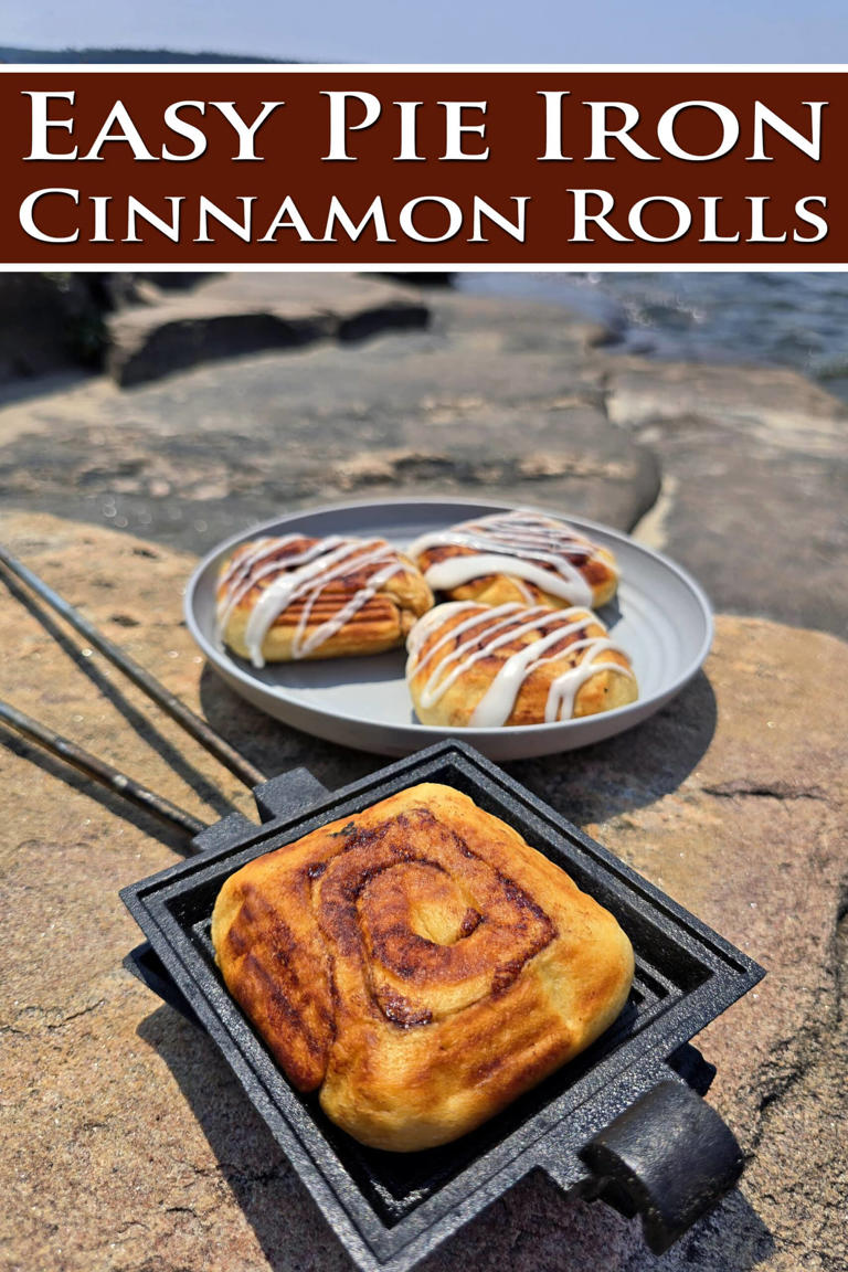 Pie iron cinnamon rolls