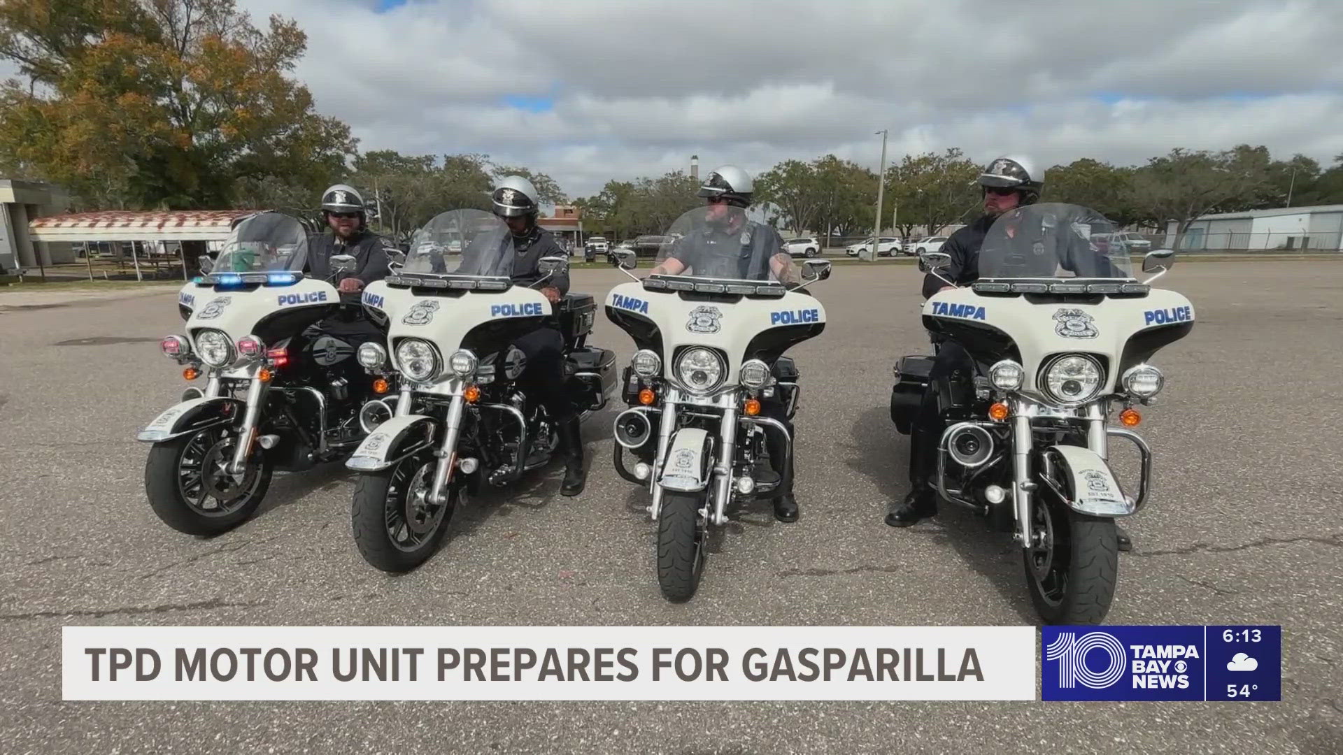 Rain or shine, Tampa PD motor unit trains for Gasparilla